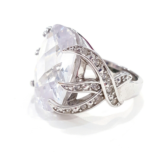 NV | Jewelry | Vintage Nv Nevada Silver Mine Big Cz Claw Ring | Poshmark